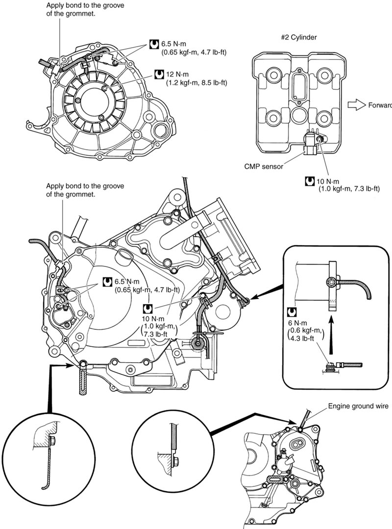 Engine electrical parts set-up (Suzuki V-Strom DL-1000K2/K9, 2002-2012 ...